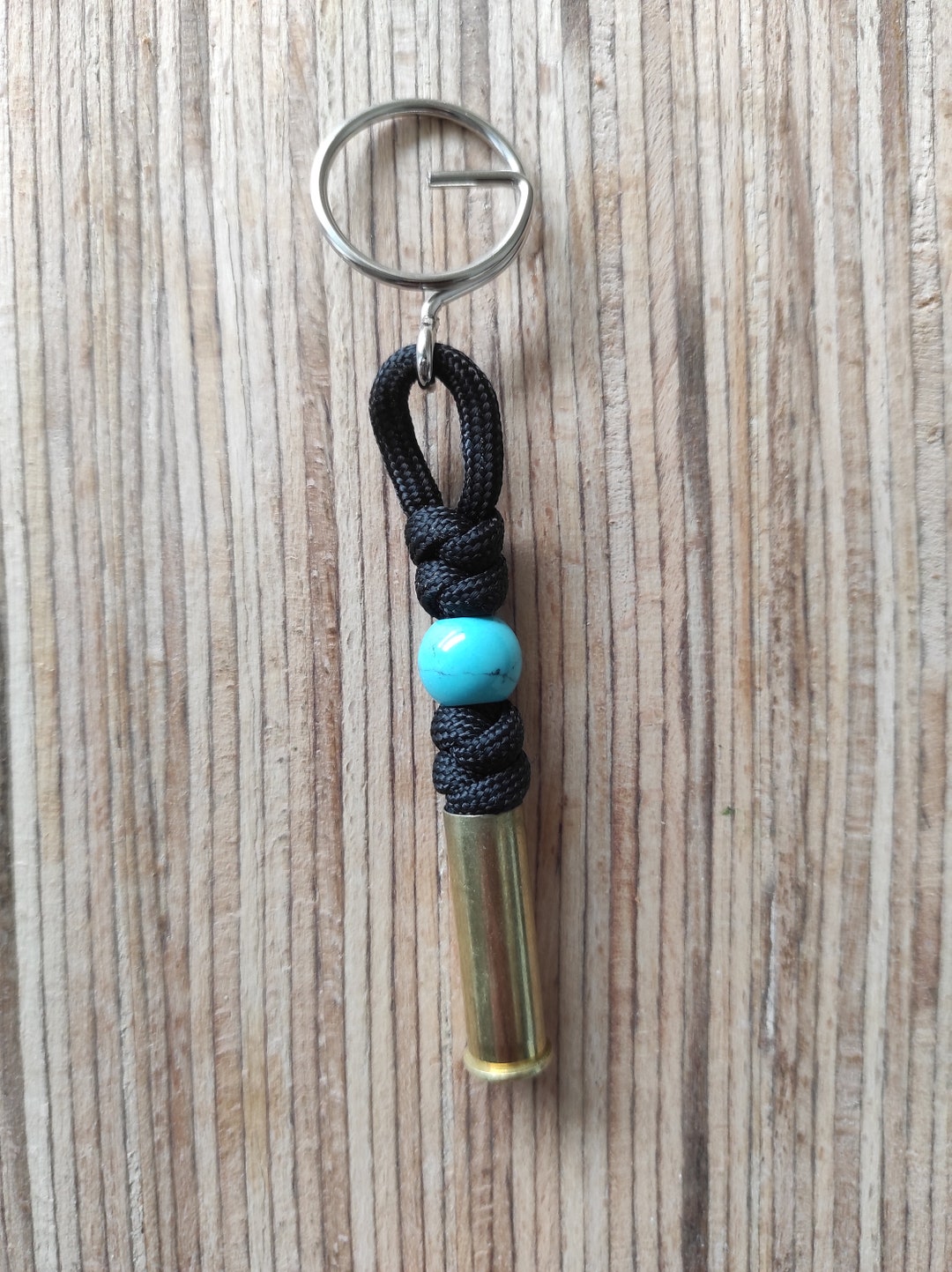 Paracord Key Ring With 357 Magnum and Turquoise Socket. - Etsy