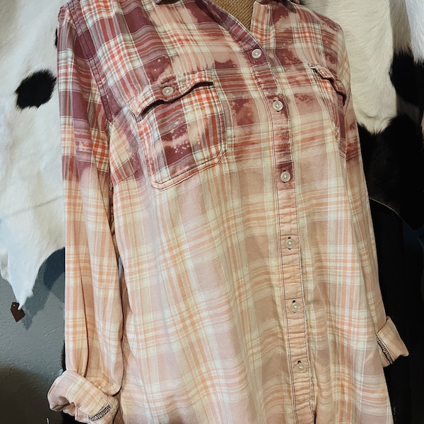 Bleached Flannel - Etsy