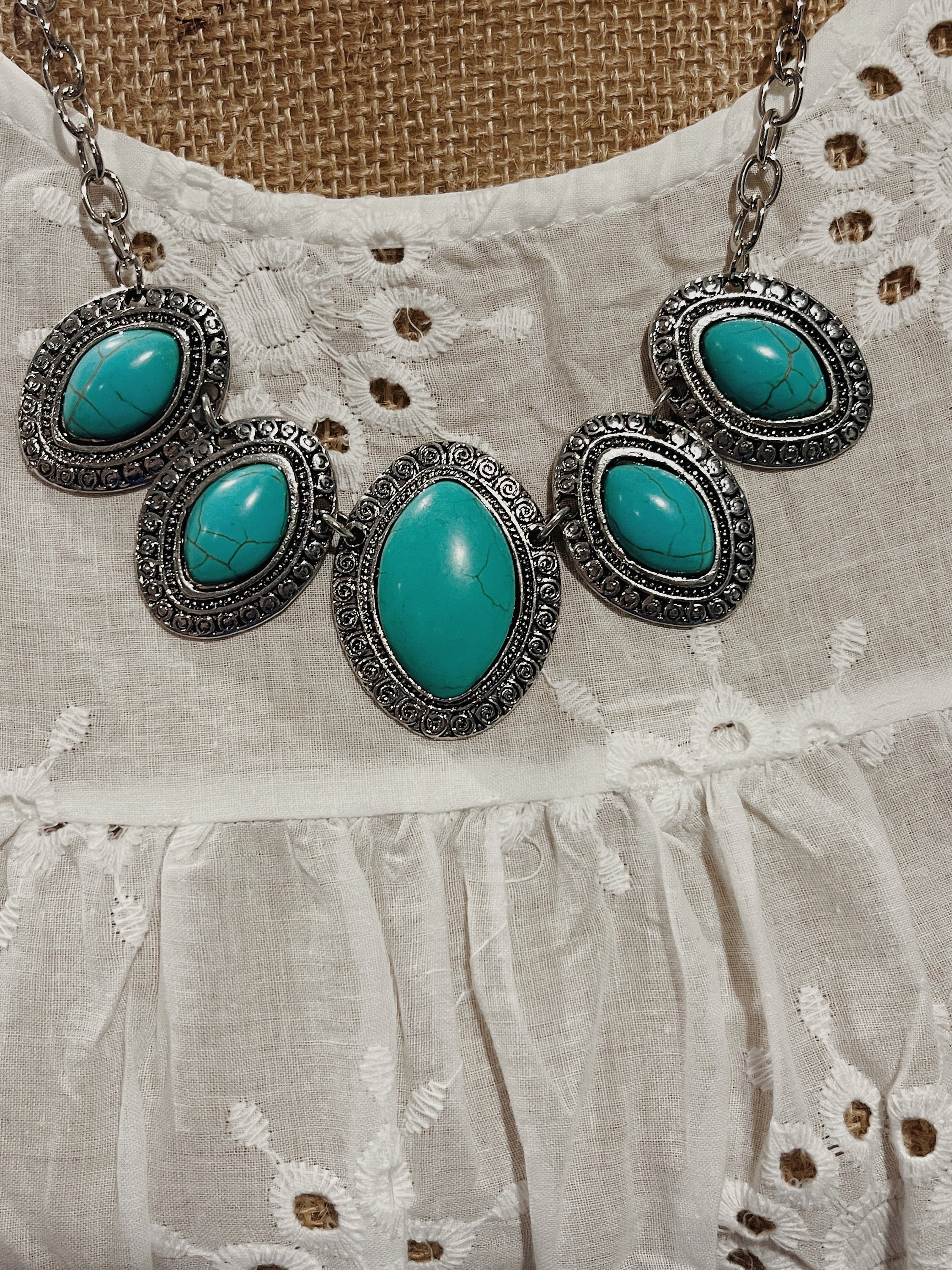 Teardrop Turquoise Necklace - Etsy