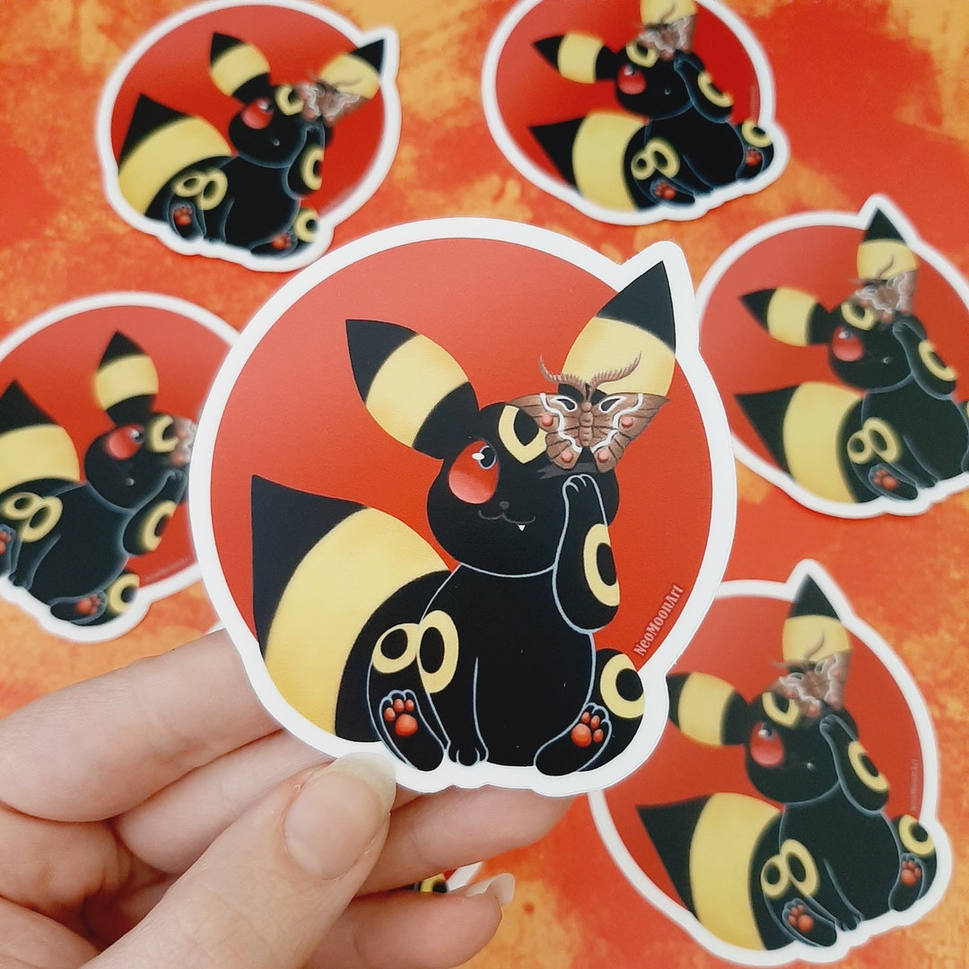 Cute Umbreon With Moth Vinyl Sticker - Etsy