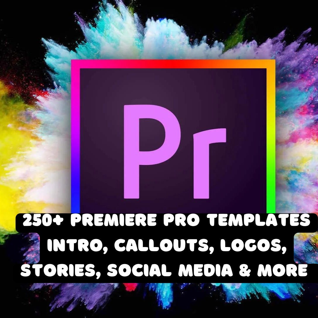 Premiere Pro Template Bundle 250, Logos, Lower 3rds, Social Media ...