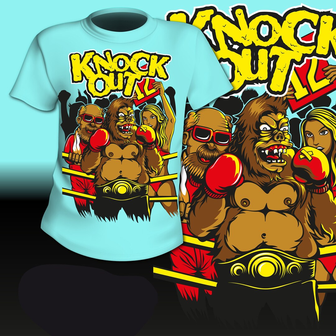 Knock Out PNG Svg-sublimation Design Download DTG Printing Sublimation ...