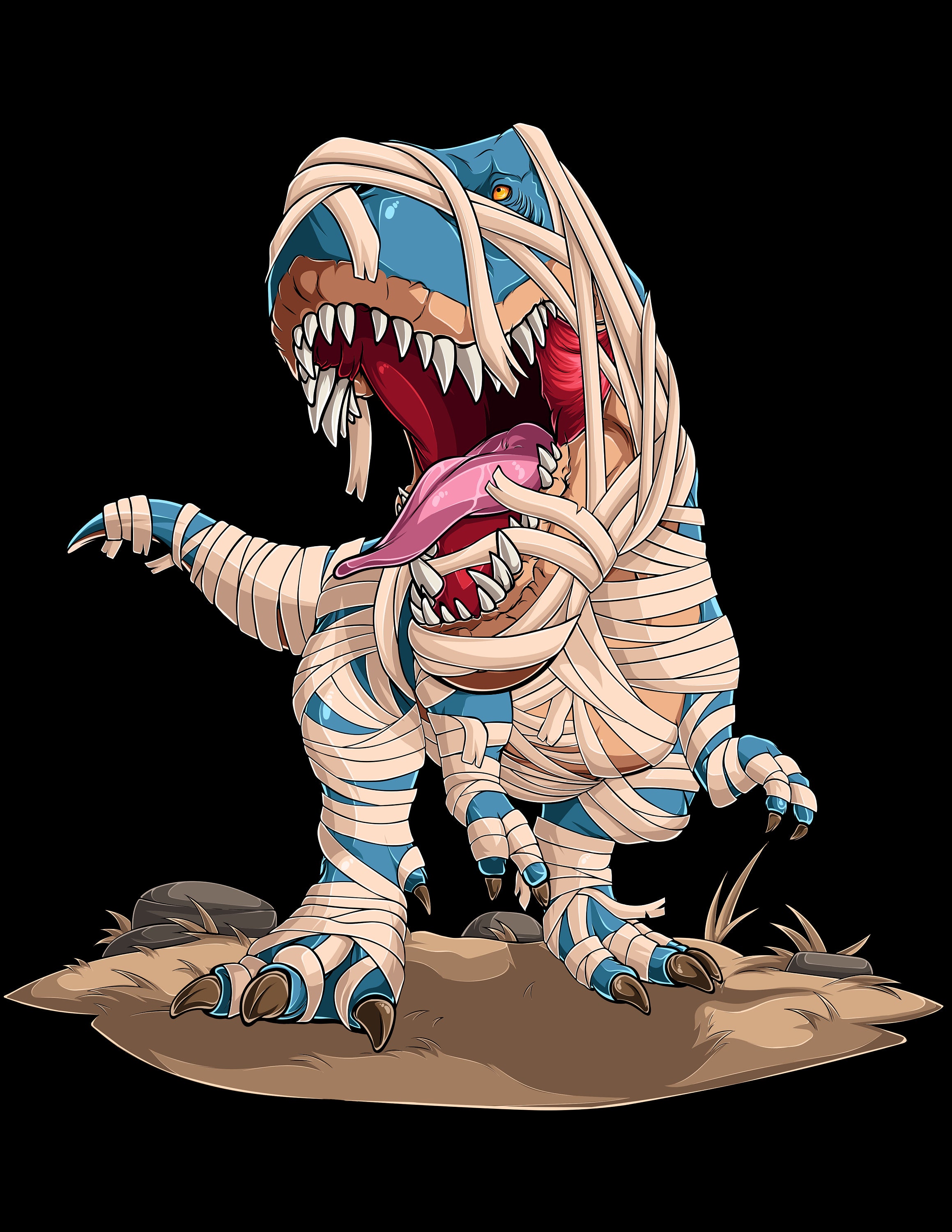 T-rex Mummy PNG Svg-sublimation Design Download DTG Printing ...