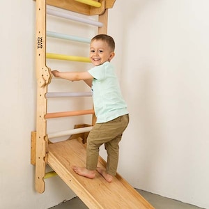 Montessori Multifunctional Climbing Triangle Set Transformable Kids ...