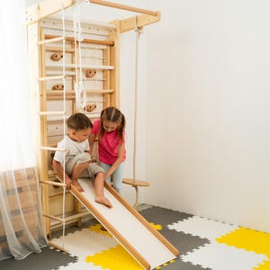 Foldable Indoor Playground, Swedish Ladder, Indoor Playhouse, Jungle ...