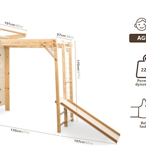Foldable Indoor Playground, Swedish Ladder, Indoor Playhouse, Jungle ...