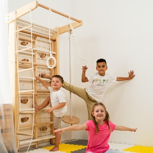 Foldable Indoor Playground, Swedish Ladder, Indoor Playhouse, Jungle ...