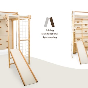 Foldable Indoor Playground, Swedish Ladder, Indoor Playhouse, Jungle ...