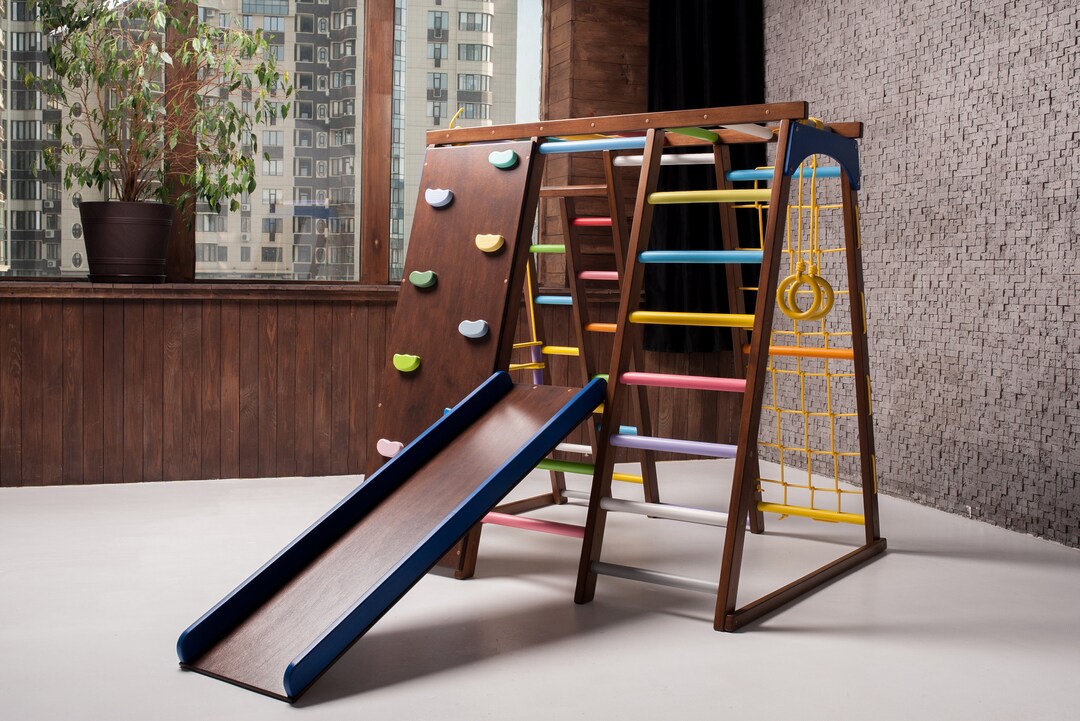 Todgym Climbing Wall Gymnastic Rings Teepee Tent Slide - Etsy