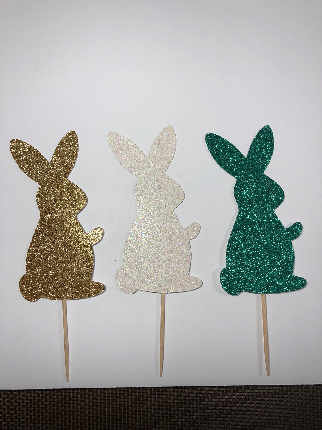 Bunny With Arm Cupcake Toppers - Etsy