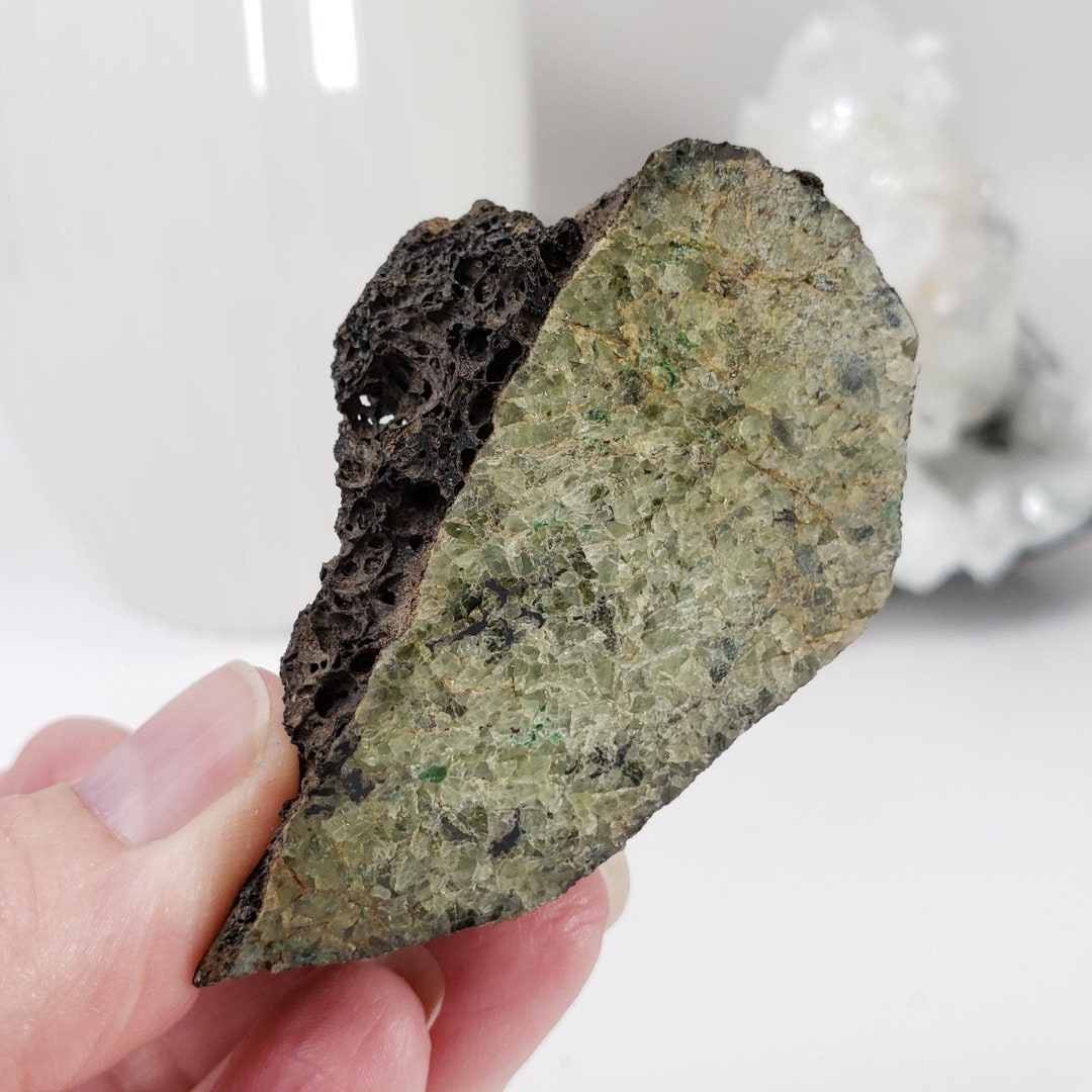 Olivine Volcanic Bomb Lava Coated Crystal 85.6 Gr Mortlake Victoria ...