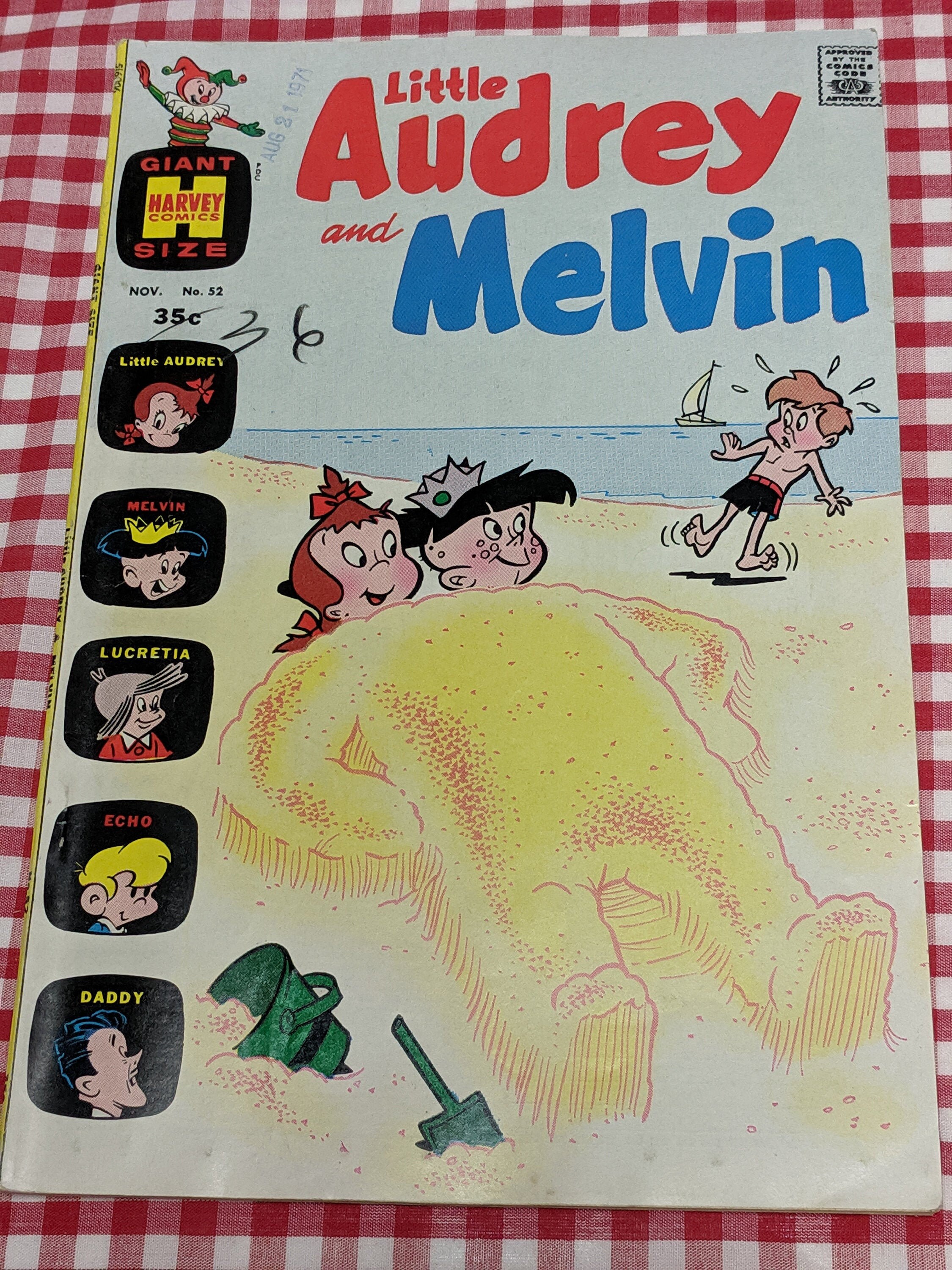 Little Audrey and Melvin, Harvey Comics, November 1971, Vol 1, No. 52 ...