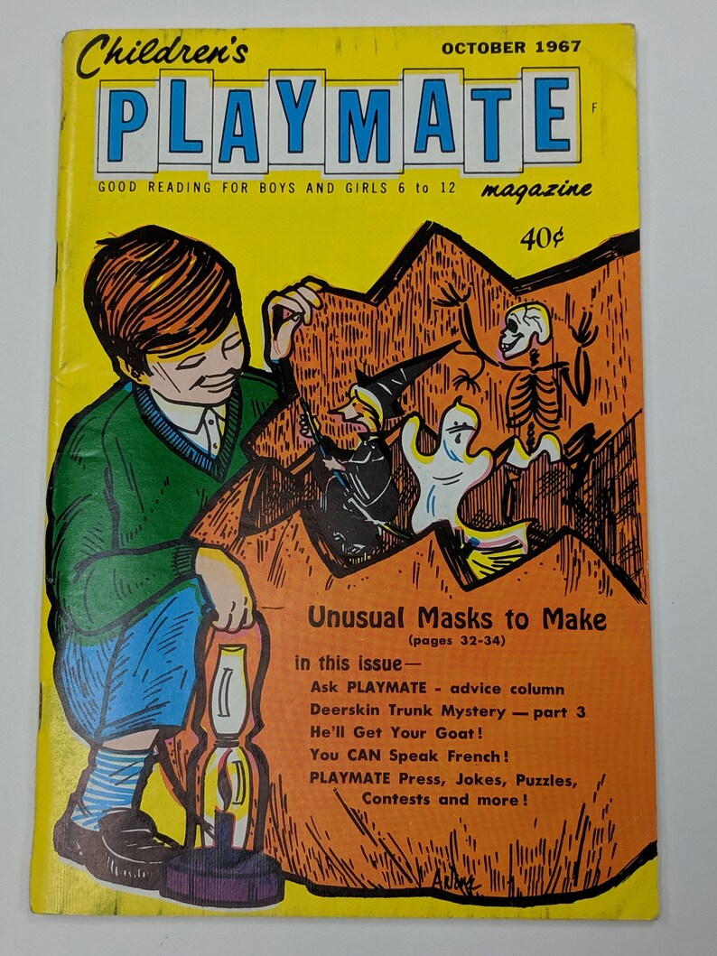 Children's Playmate Magazine October 1967 Halloween - Etsy