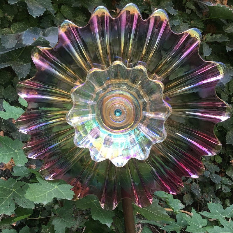 Glass Plate Flower - Etsy