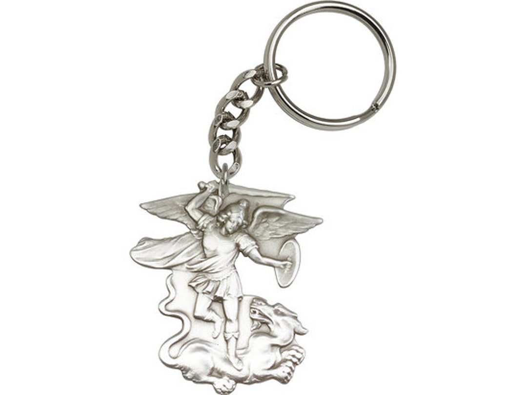 Saint Michael the Archangel Keychain - Etsy