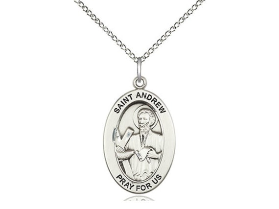 St. Andrew the Apostle Sterling Silver Pendant on a 18 Inch | Etsy
