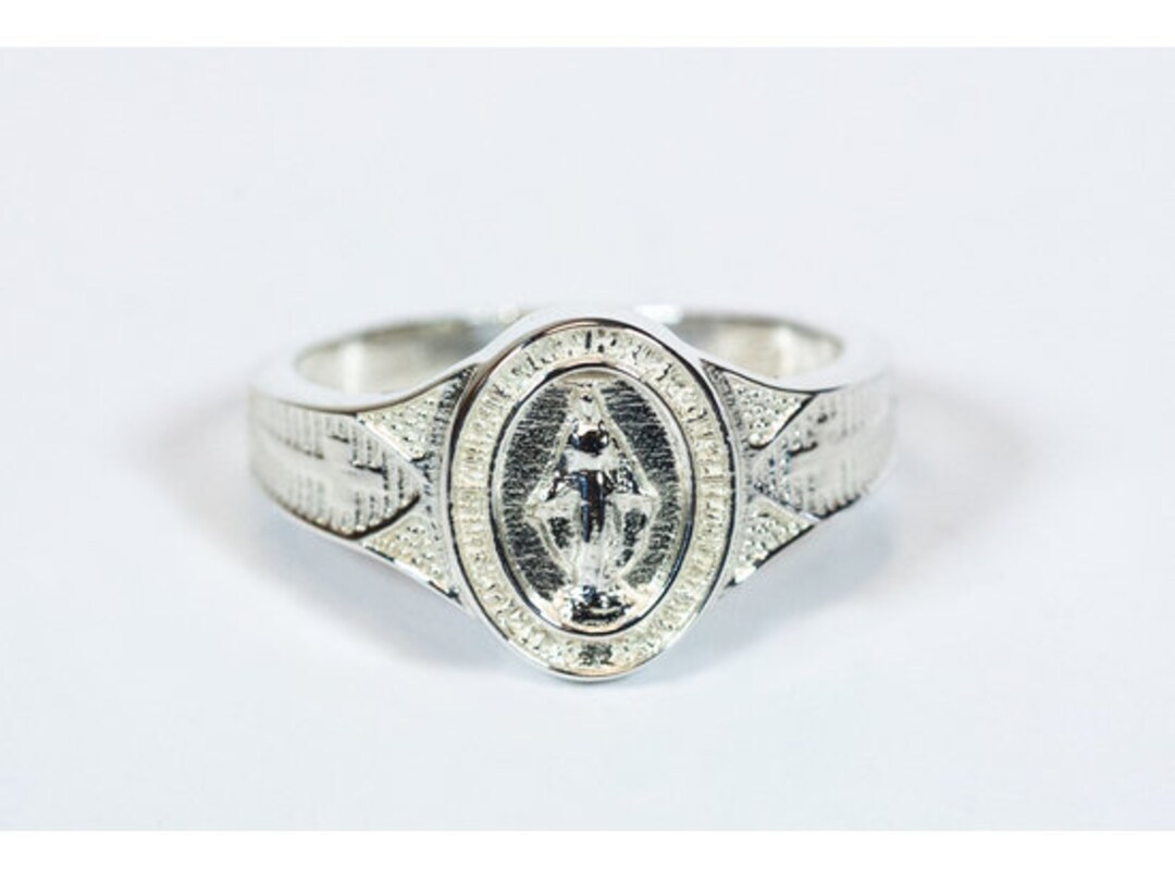Sterling Silver Religious Ring - Etsy