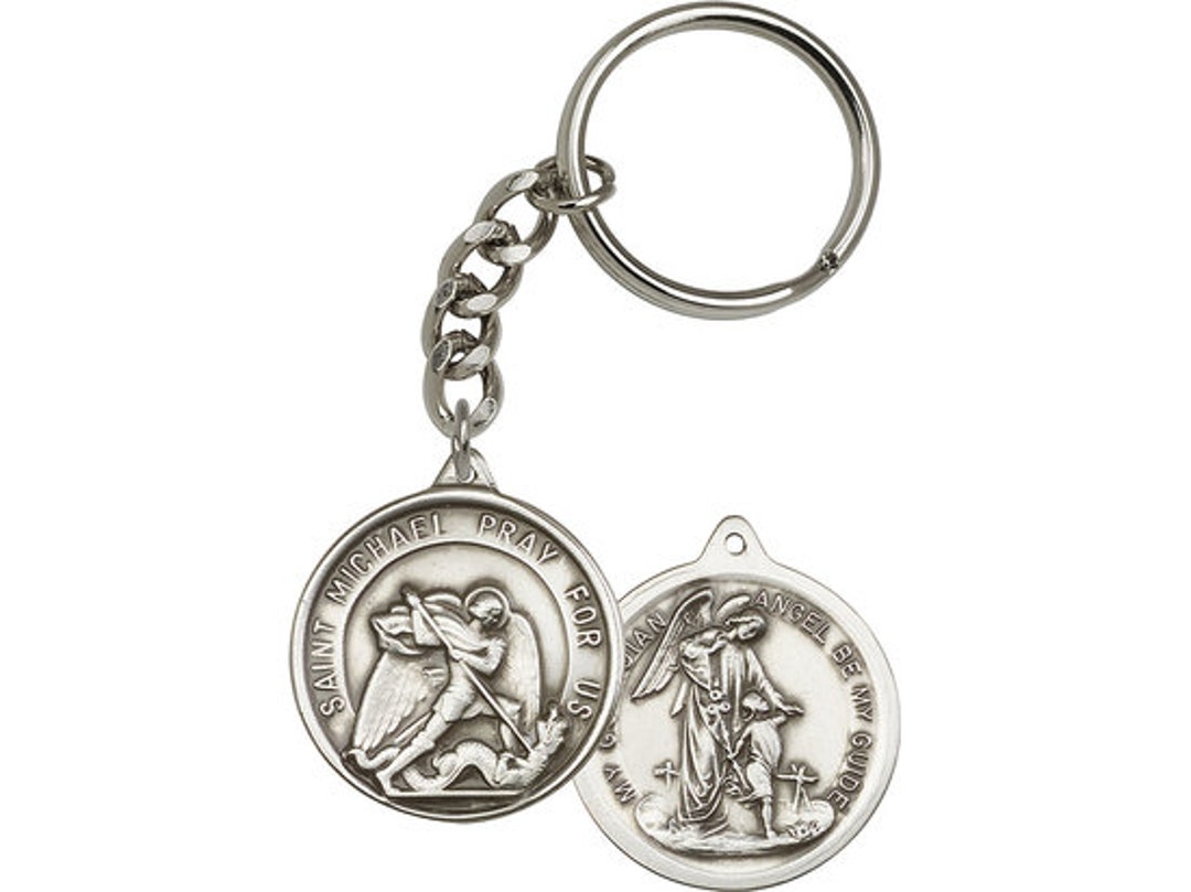Saint Michael the Archangel Keychain - Etsy