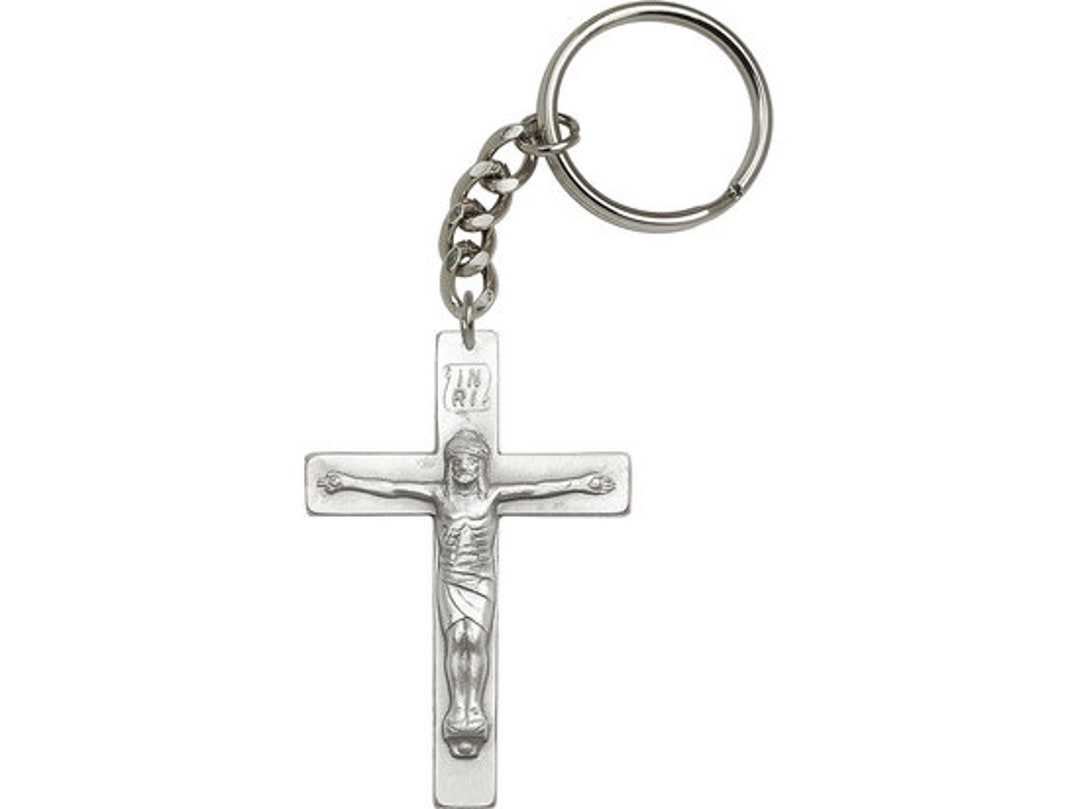 Crucifix Keychain - Etsy