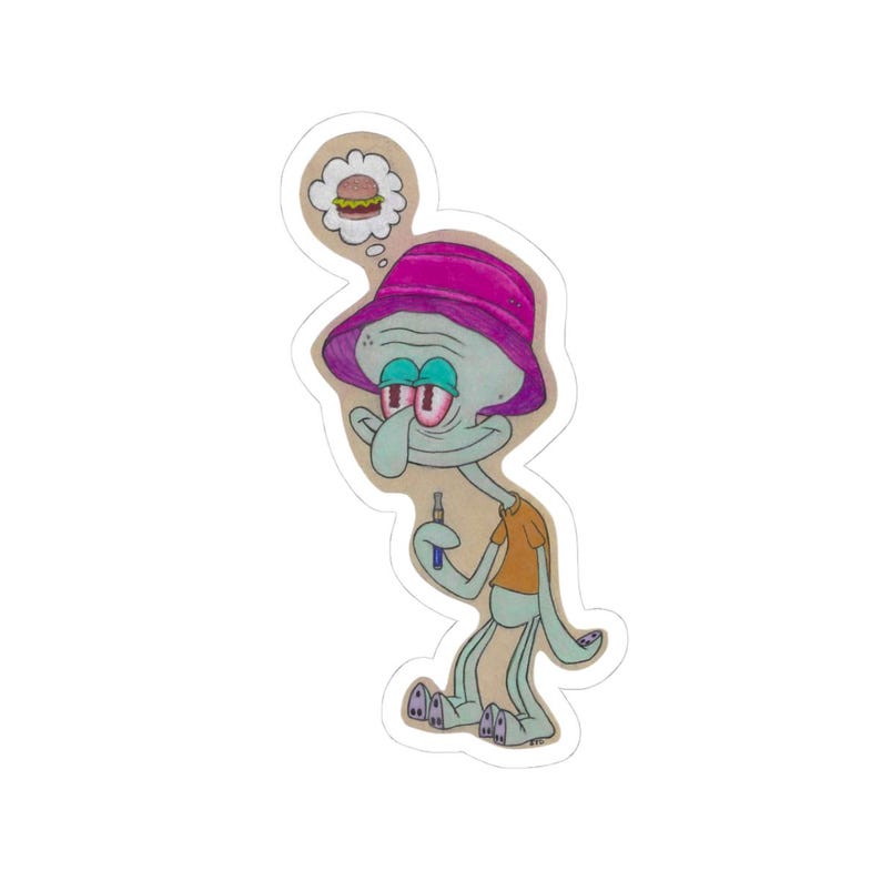 Funny Squidward Stickers - Ideal for Laptops, Water Bottles, Gift Wraps ...