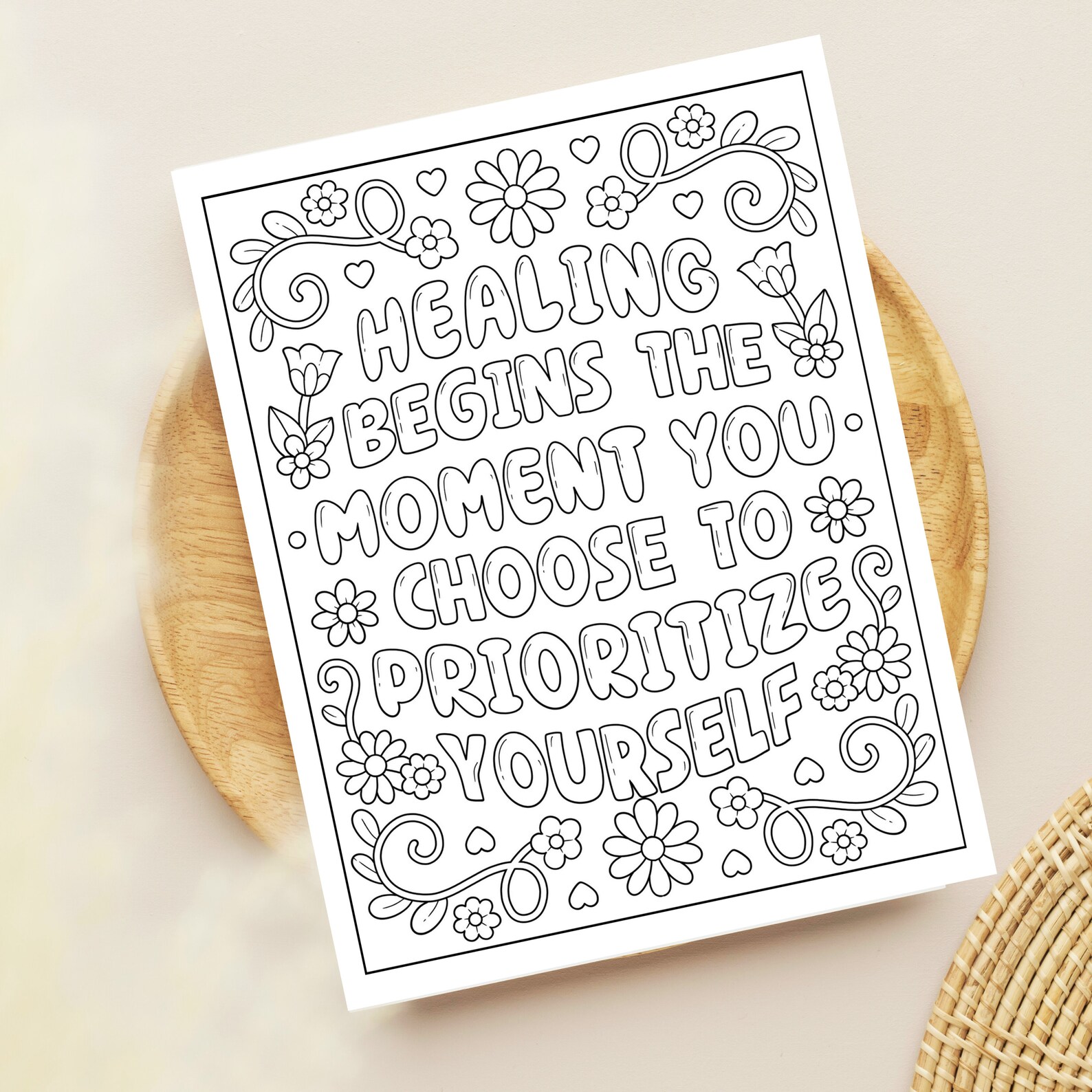 Mental Health Coloring Pages, Coloring Pages for Teen and Adults, Self ...