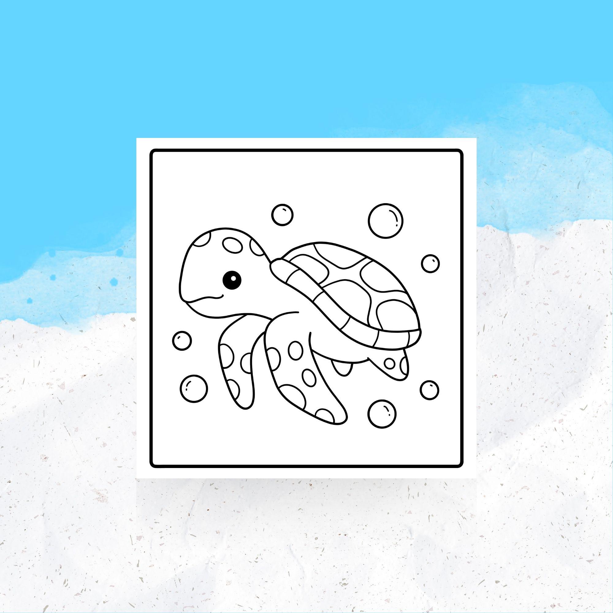Ocean Kawaii Coloring Pages: Sea Creatures Printable (PDF/PNG) - Etsy