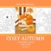 Cozy Autumn Coloring Pages: Fall Designs (PNG & PDF) - Etsy