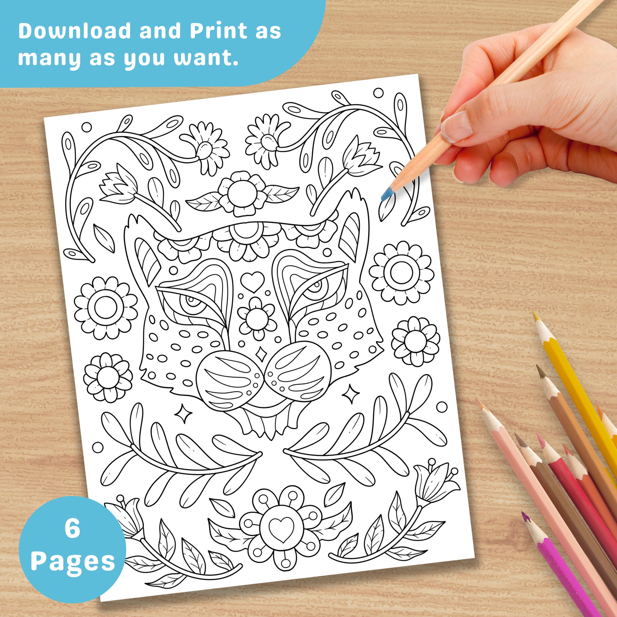 Folk and Nature Coloring Page, Coloring Sheets, Coloring Pages for ...