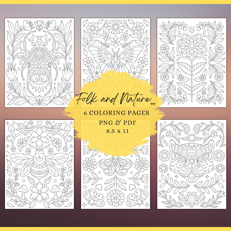 Coloring Sheet Scandi - Etsy
