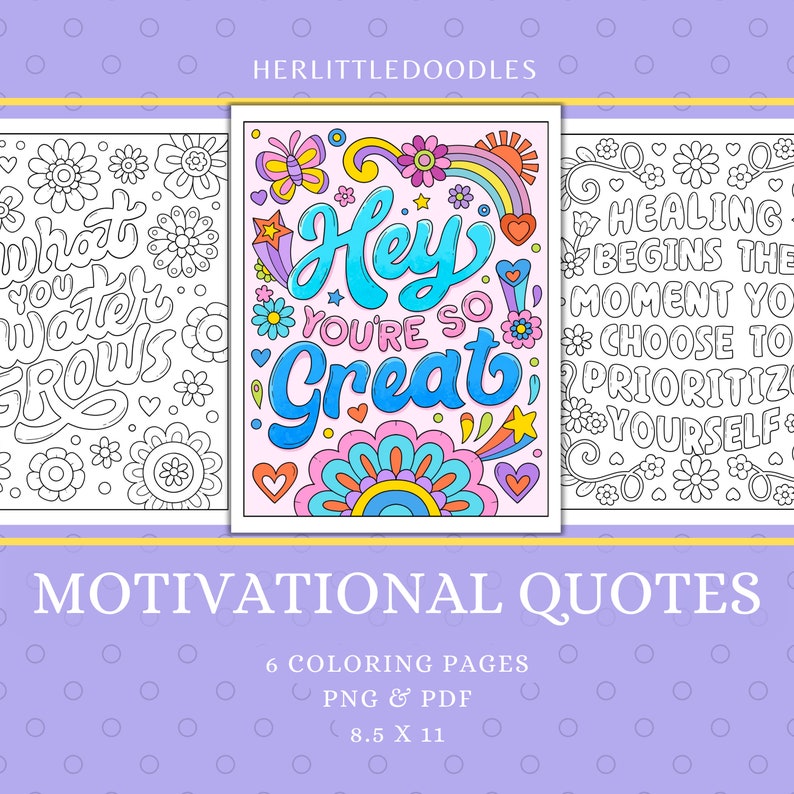 Mental Health Coloring Pages, Coloring Pages for Teen and Adults, Self ...