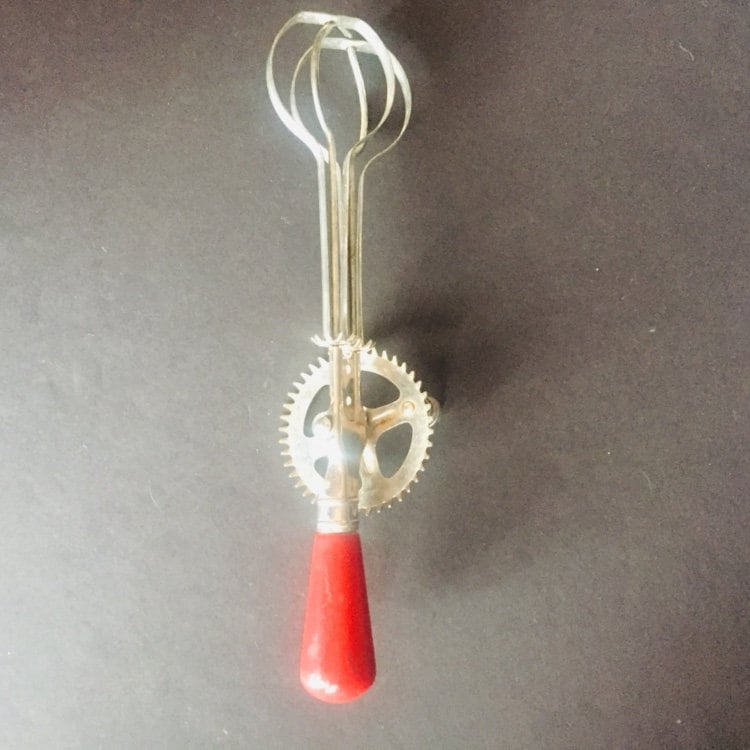 Vintage Egg Beater Red Handle Ekco A & J USA - Etsy