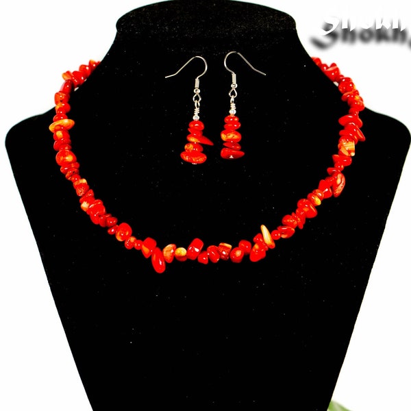 Red Necklace Set - Etsy