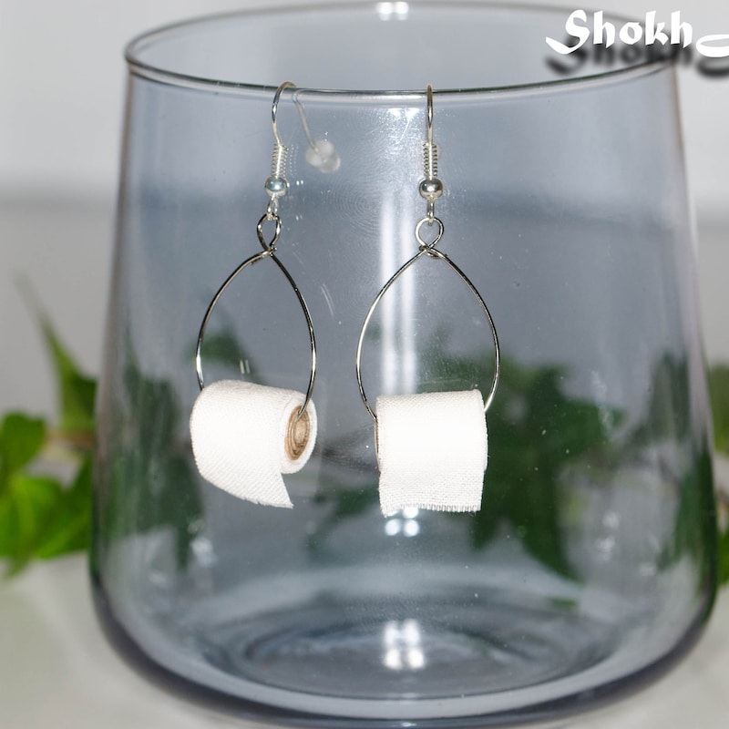 Toilet Paper Earring - Etsy