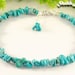 Natural Turquoise Anklet, Genuine Raw Gemstone Chip Anklet for Women ...