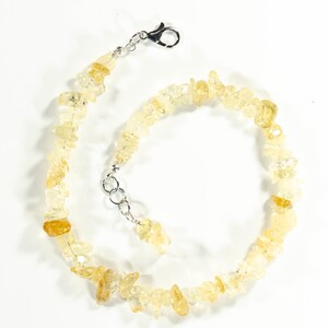Genuine Citrine Chip Anklet, Raw Crystal Anklet for Women, Natural ...