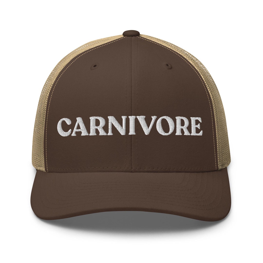 Carnivore Trucker Baseball Hat by Redpill45, Embroidered Meat Eater ...