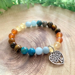 Positive Energy, Happiness & Success Crystal Stretch Bracelet, Gemstone ...