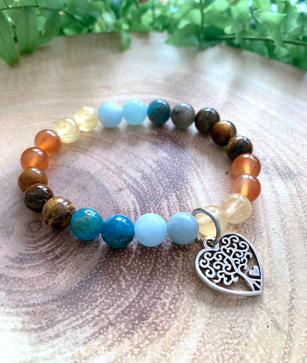 Positive Energy, Happiness & Success Crystal Stretch Bracelet, Gemstone ...