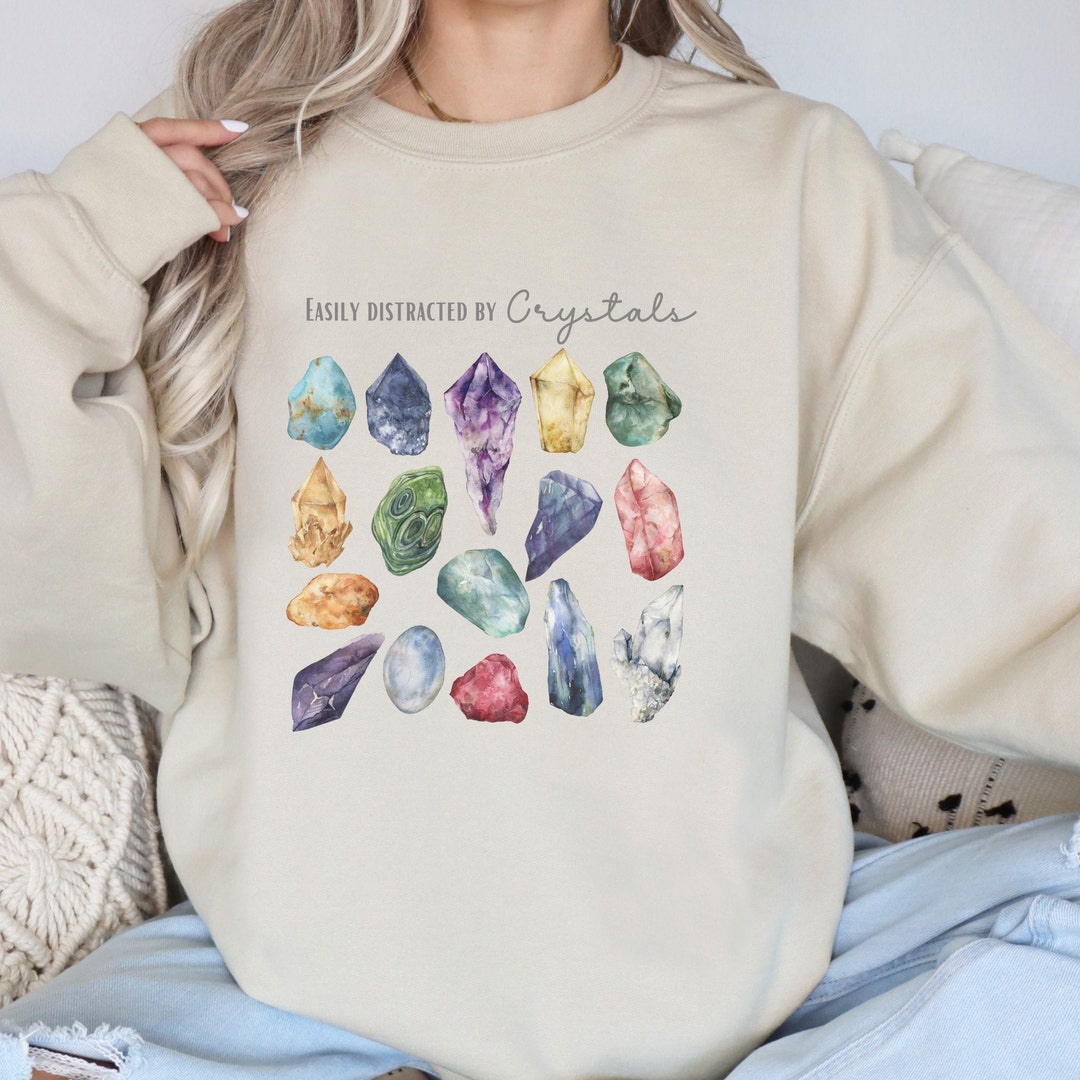 Women's Crystal Sweatshirt, Rocks and Minerals Sweatshirts, 21st 30th ...