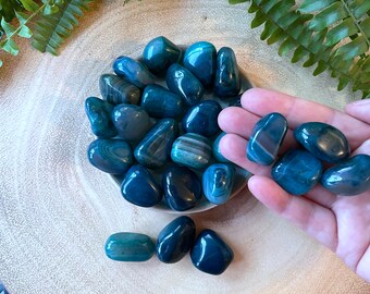 Blue Tumbled Stone | Etsy