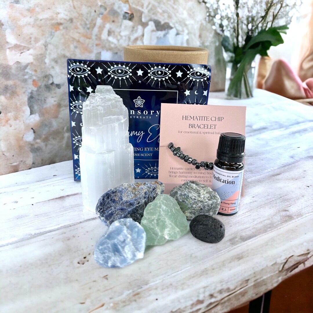 Spirituality Self Care Gift Box, Crystals and Spa Gifts, Hug in a Box ...
