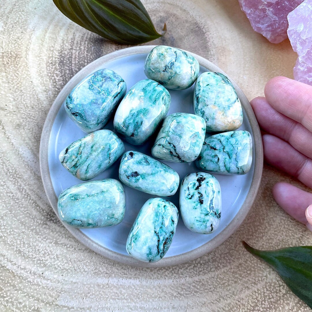 Mariposite Tumbled Stone, Rare Calming Heart Chakra Crystal, Personal ...