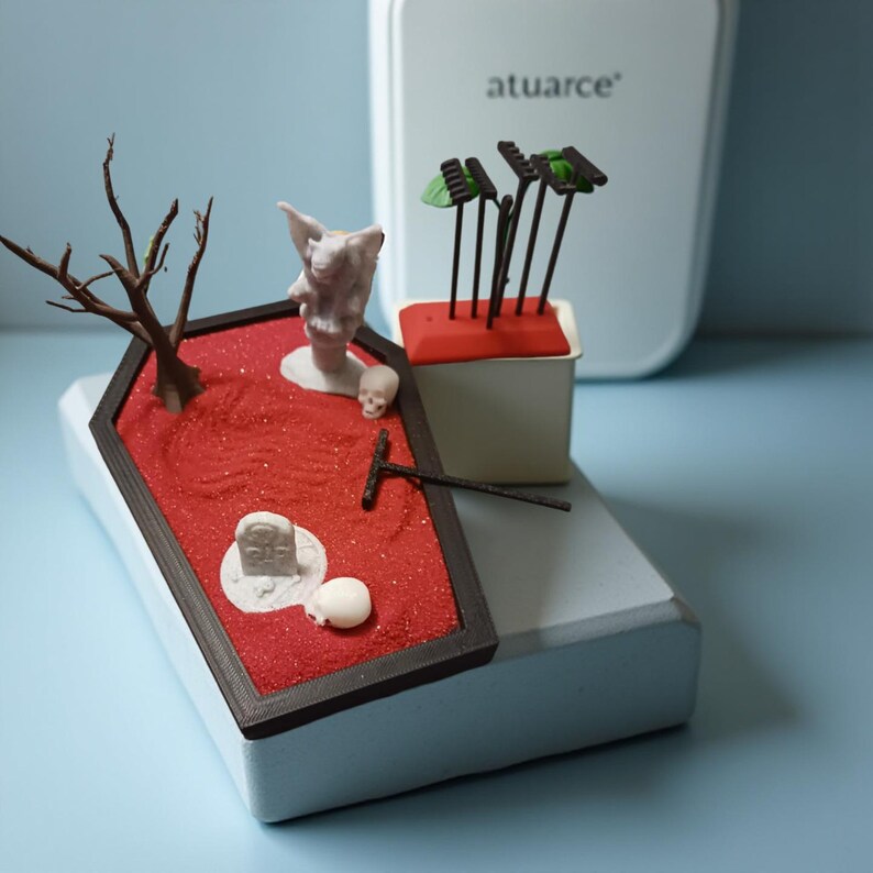 3D Printed DIY Desktop Spooky Goth Zen Garden - Etsy