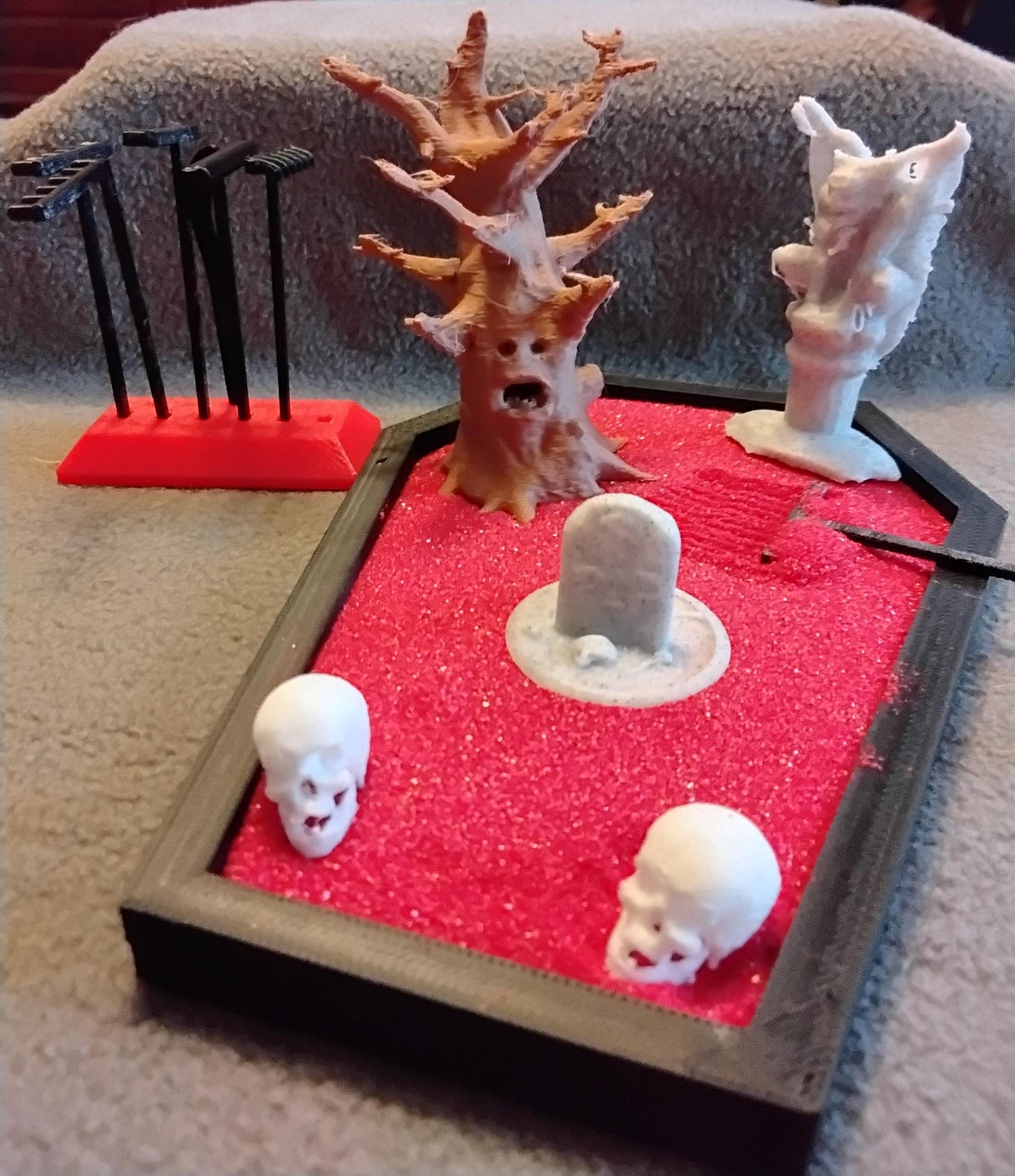 3D Printed DIY Desktop Spooky Goth Zen Garden - Etsy