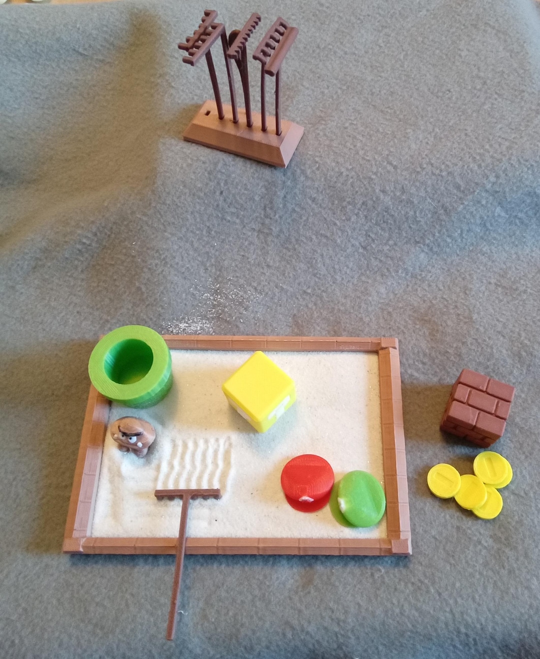 3D Printed DIY Desktop Super Mario Themed Zen Garden Kit - Etsy