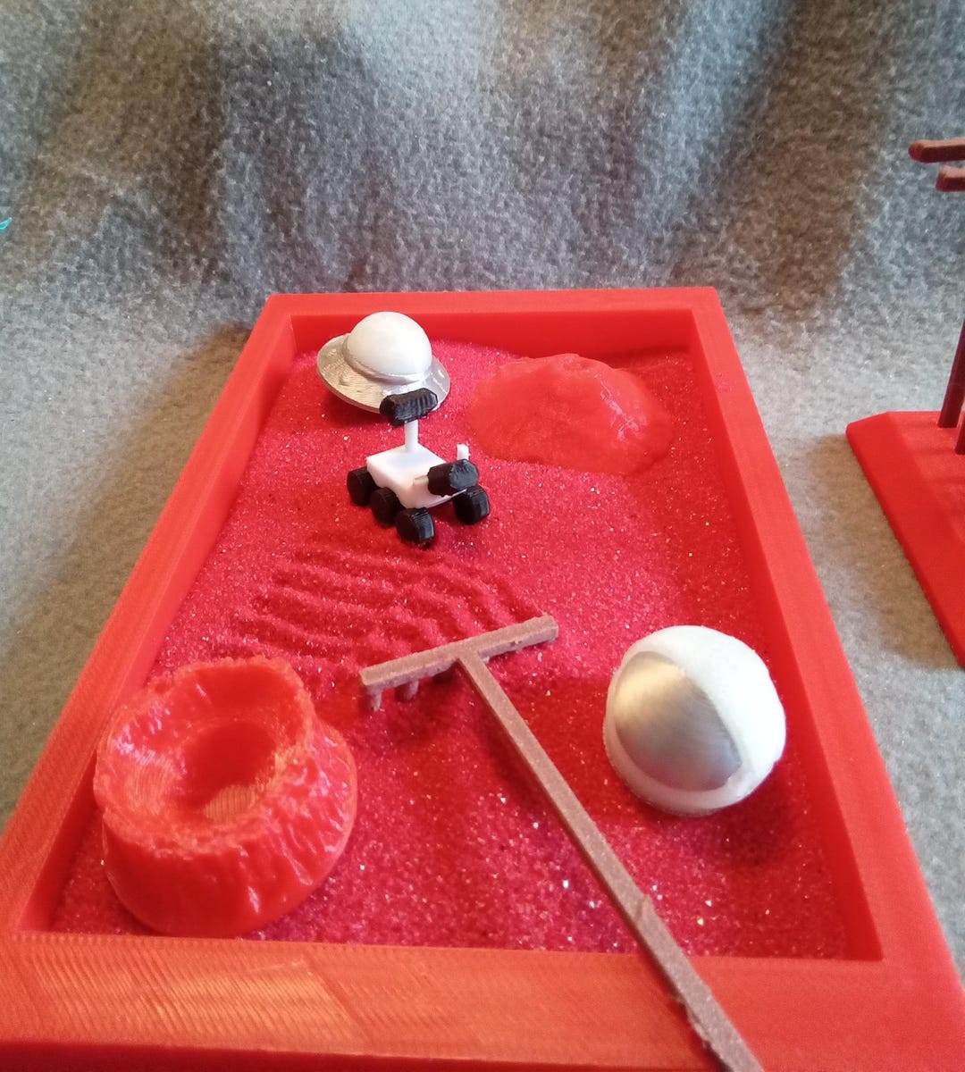 3D Printed DIY Desktop Mars Themed Zen Garden Kit - Etsy