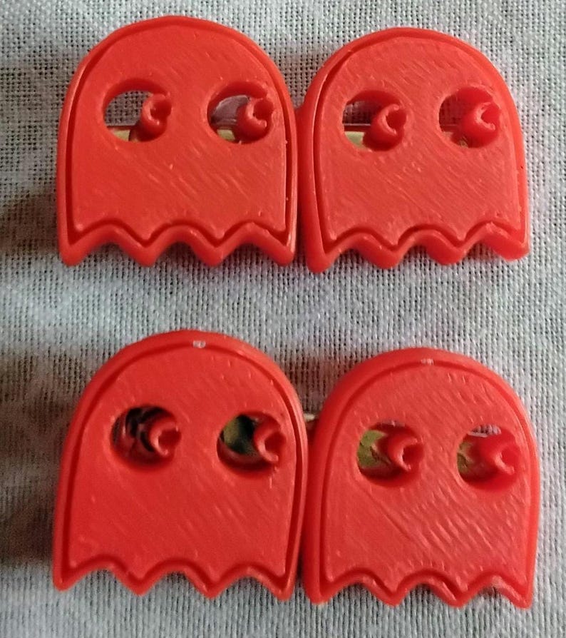 3D Printed Pac-man Themed Aligator Barrettes! Set of 2! - Etsy