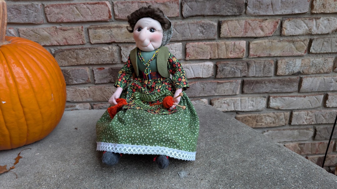 Grandma Doll | Kitchen Witch | Folk Art | Old Hag | Fabric Doll ...