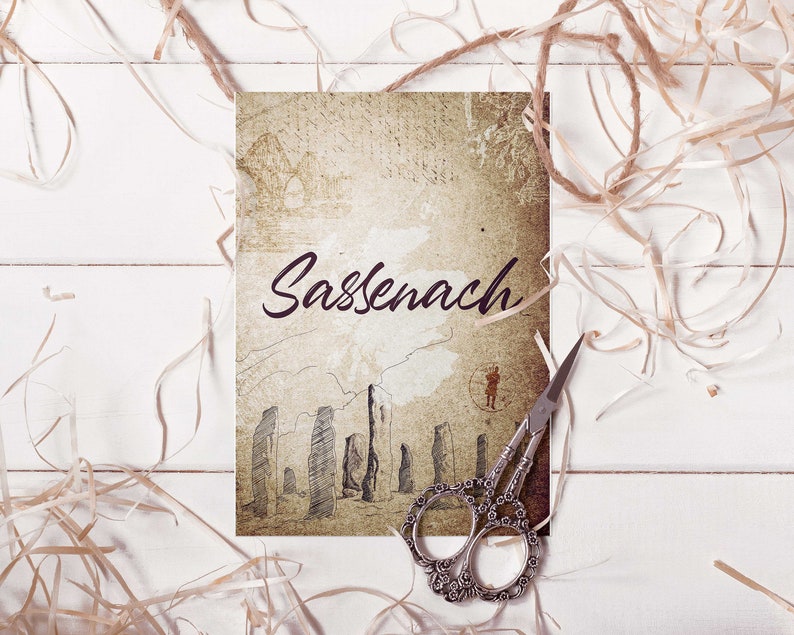 Set 2 Sassenach Poster | Sassenach Deco | Wall Art | Scottish Wall Art ...