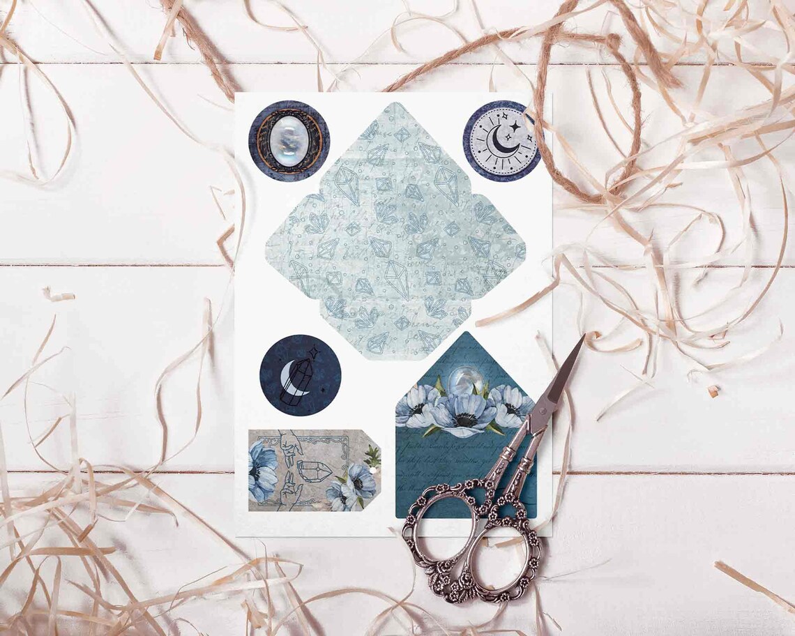 Printable MOONSTONE Pages & Ephemera Book of Shadows - Etsy